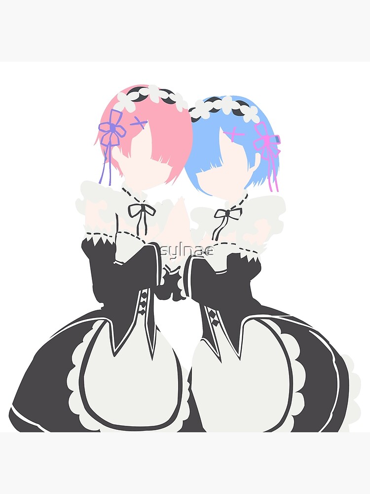 "Rem and Ram - Minimalist" Canvas Print by sylnae | Redbubble