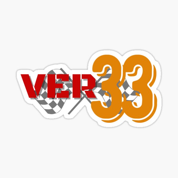 "max verstappen 33" Sticker by Ainiarbi | Redbubble