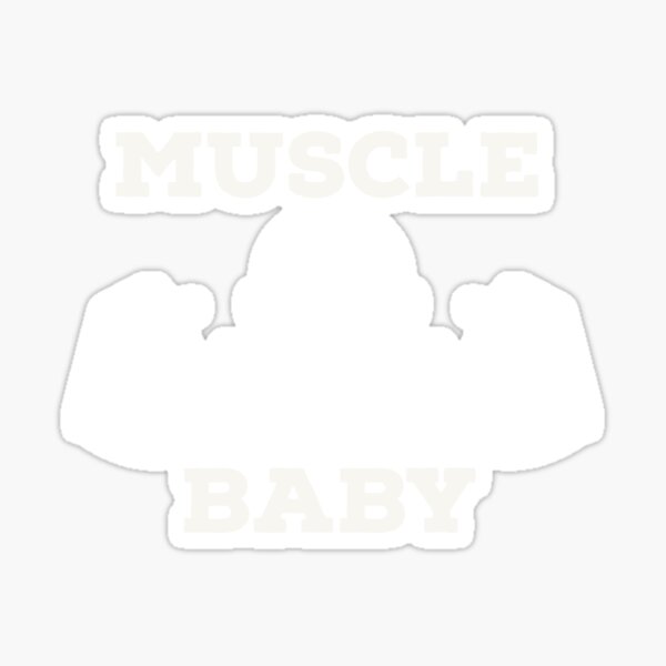 "Muscle Baby Part 2" Sticker by gpancholi54 | Redbubble
