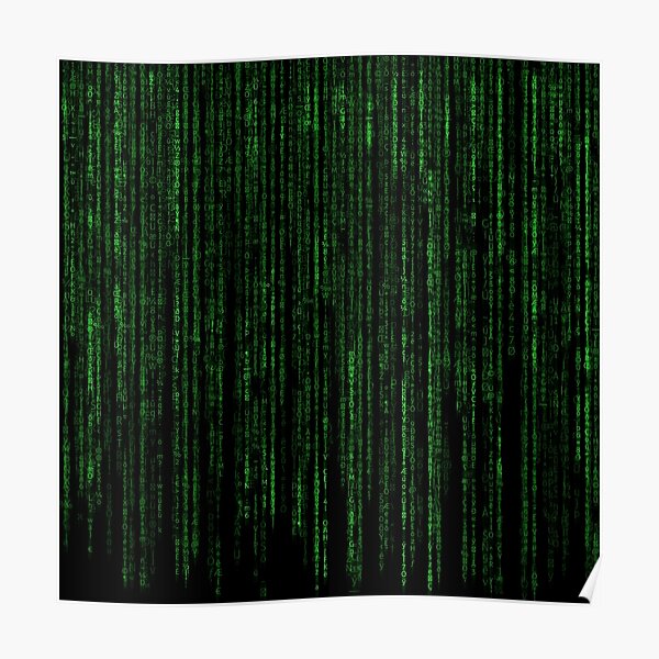 "Matrix Codes" Poster for Sale by bluAvocado | Redbubble