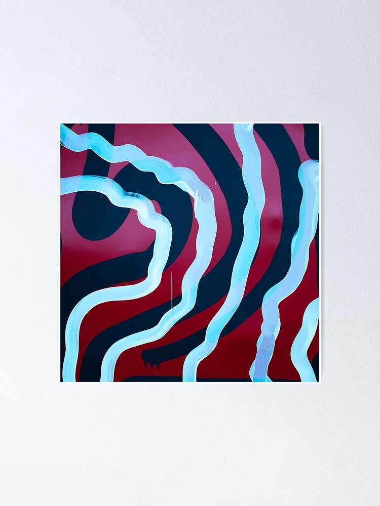 "abstract red white stripe" Poster for Sale by RINOPICTURE | Redbubble