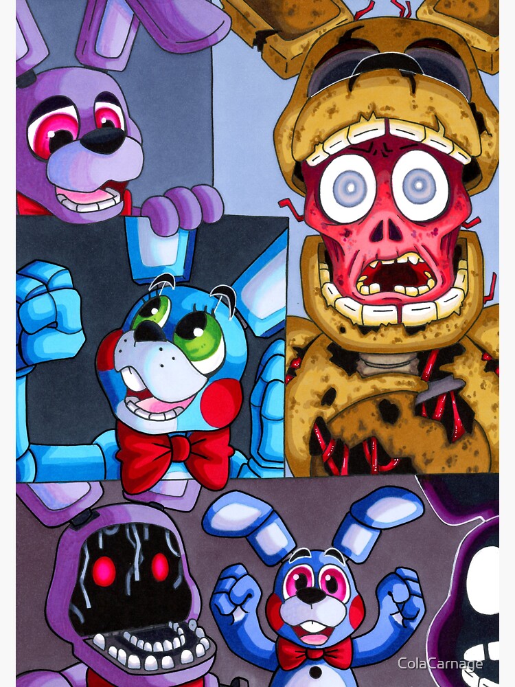 "FNAF Rabbits" Sticker for Sale by ColaCarnage | Redbubble