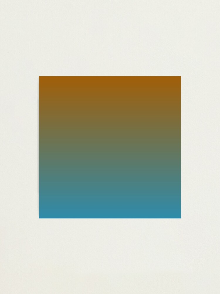 Lámina fotográfica « Ombre azul y marrón moderno, degradado azul y ...