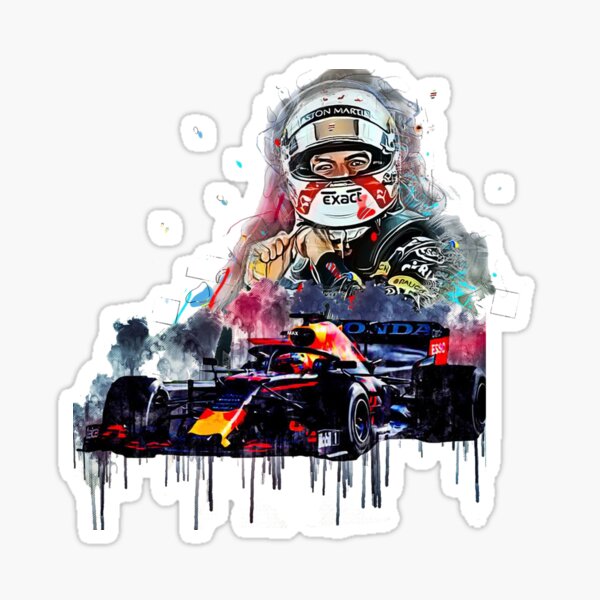 "max verstappen" Sticker for Sale by holeArt | Redbubble
