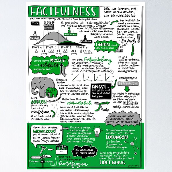 "Factfulness - Visual Memo by Karina Stolz" Poster by VisualMemos ...