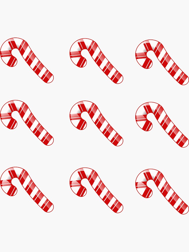 "Candy Cane Sticker Pack" Sticker for Sale by StixWithMe | Redbubble