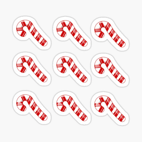 "Candy Cane Sticker Pack" Sticker for Sale by StixWithMe | Redbubble