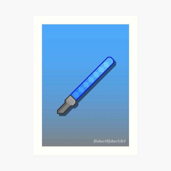 "Terraria Blue Phaseblade Sword Design" Art Print by BobertRobertArt ...