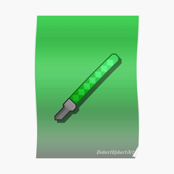 "Terraria Green Phaseblade Sword Design" Poster by BobertRobertArt ...