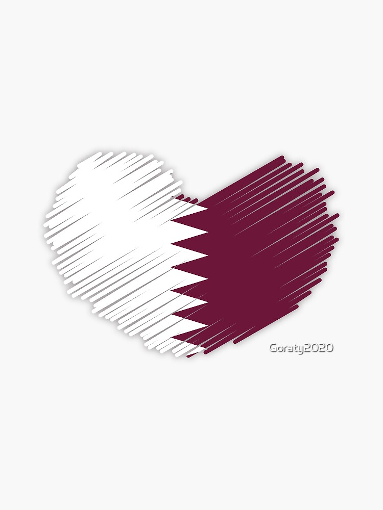 "Qatar flag " Sticker for Sale by Goraty2020 | Redbubble