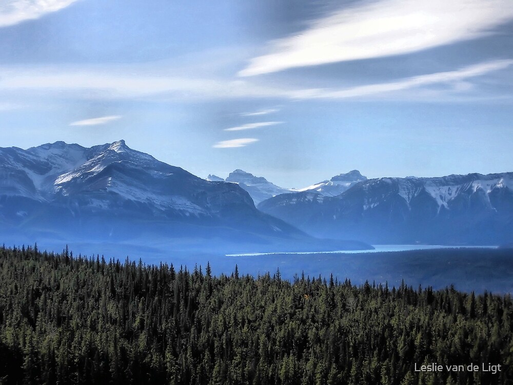 "Misty Blue Mountains" by Leslie van de Ligt | Redbubble
