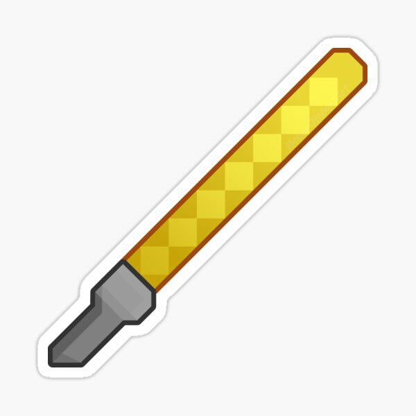 "Terraria Yellow Phaseblade Sword Design" Sticker for Sale by ...