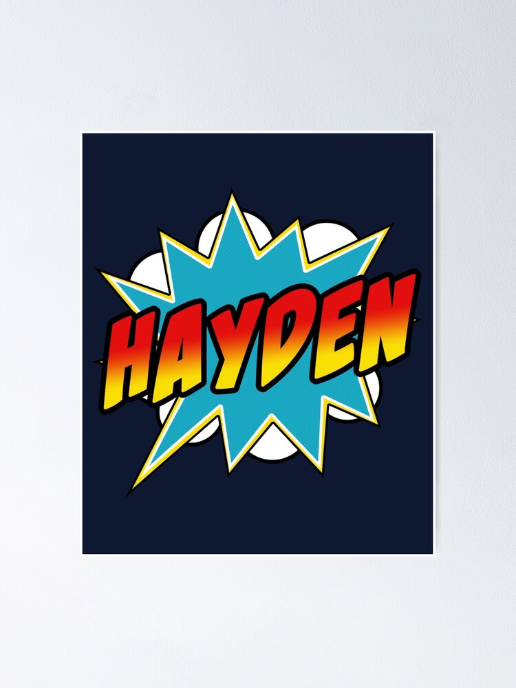 Póster «Niños Hayden Name Superhéroe de cómic» de Rixta82 | Redbubble