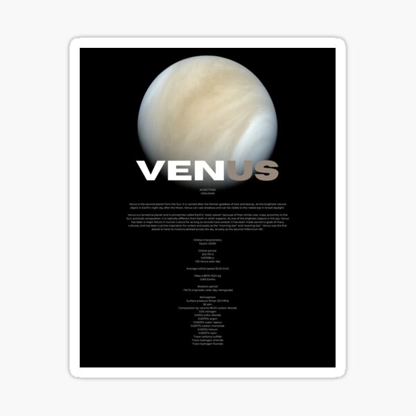 "Solar System: Venus" Sticker by QuinceJelly | Redbubble