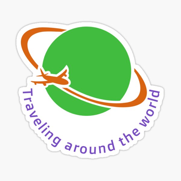 "Travel around the world" Sticker for Sale by Mounirdzshop | Redbubble