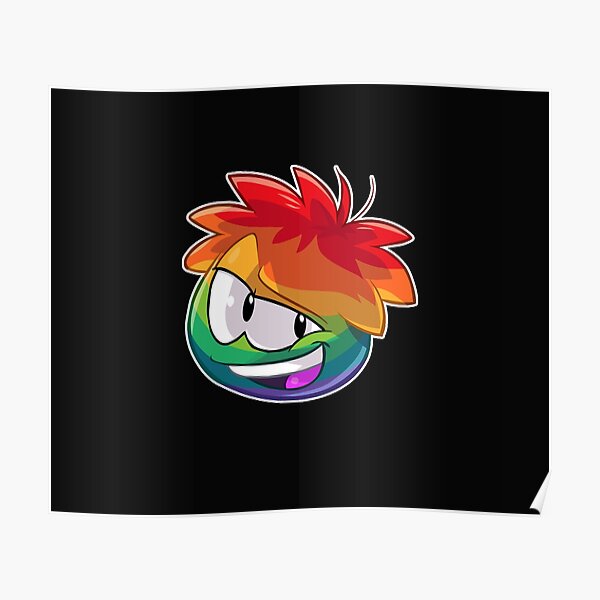 "Rainbow Puffle" Poster by DominicDisign | Redbubble
