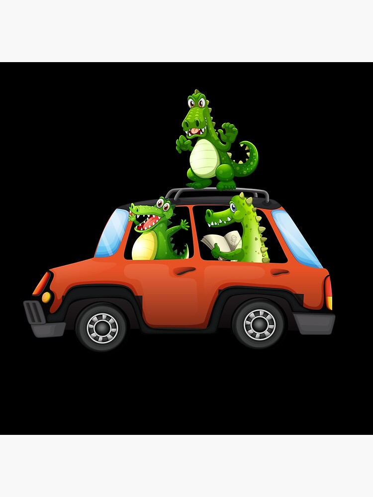 "Crocodile driving a car " Poster by Rinaayu12 | Redbubble