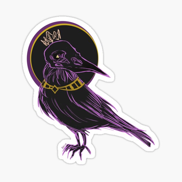 "Raven King" Sticker by happyfox | Redbubble