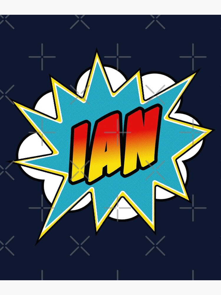 Lámina fotográfica «Superhéroe del cómic del nombre de Ian para niños ...