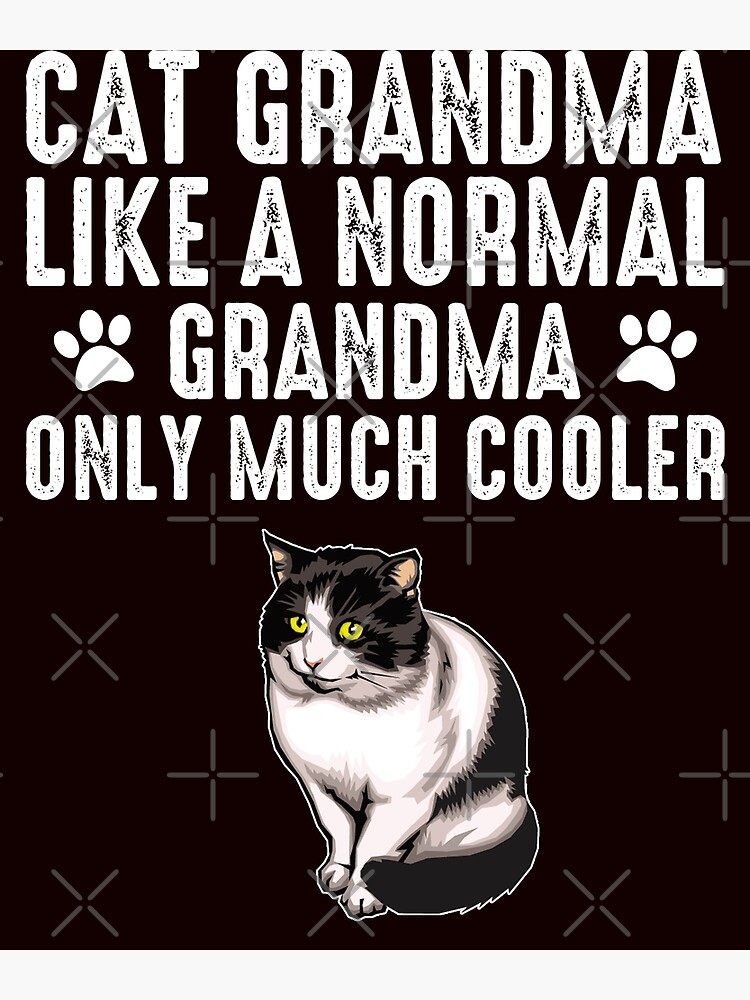"Best Cat Grandma Ever - Funny Cat" Poster for Sale by MastersKimberly ...