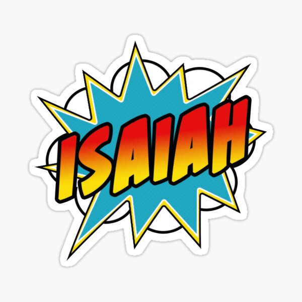 "Boys Isaiah Name Comic Book Superhero" Sticker for Sale by Rixta82 ...