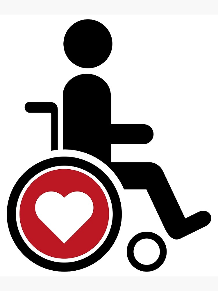 Wheelchair Heart Logo Love