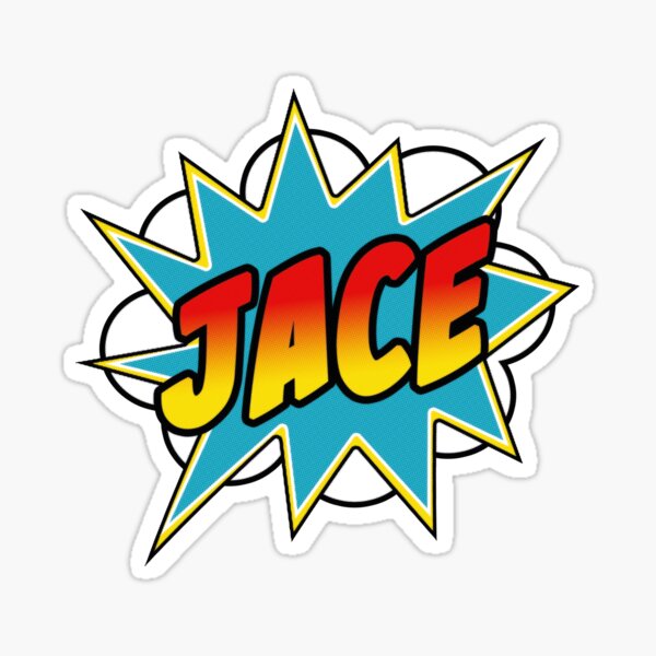 "Boys Jace Name Comic Book Superhero" Sticker by Rixta82 | Redbubble