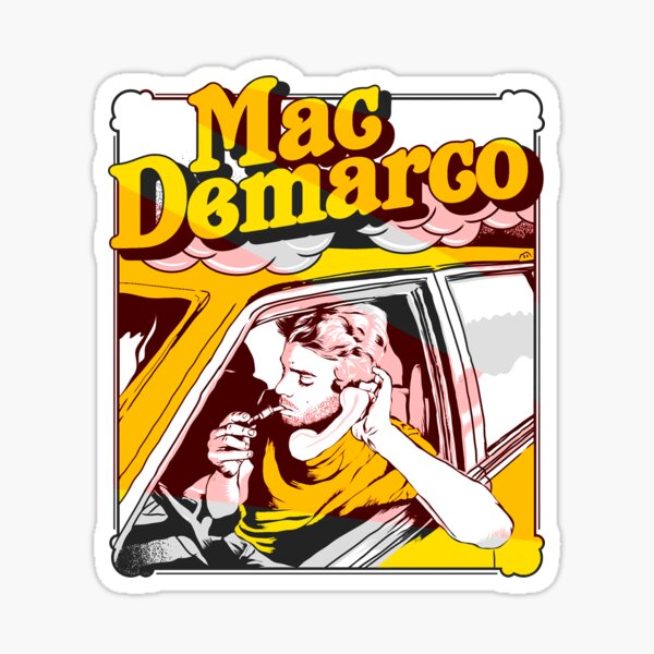 "Mac DeMarco Car Graphic Logo" Sticker for Sale by Yhurando01 | Redbubble