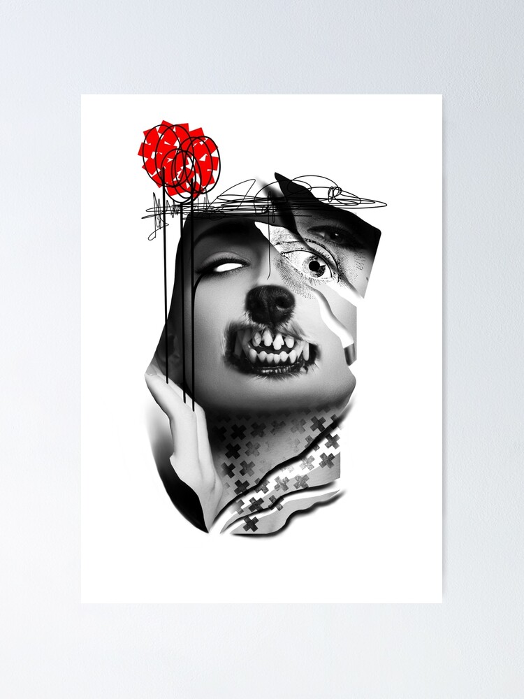 "Realistic abstract trash polka 3" Poster for Sale by maffikus | Redbubble