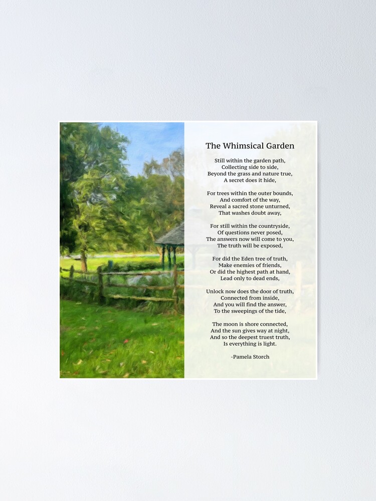 "The Whimsical Garden Poem" Poster for Sale by Pamela Storch | Redbubble