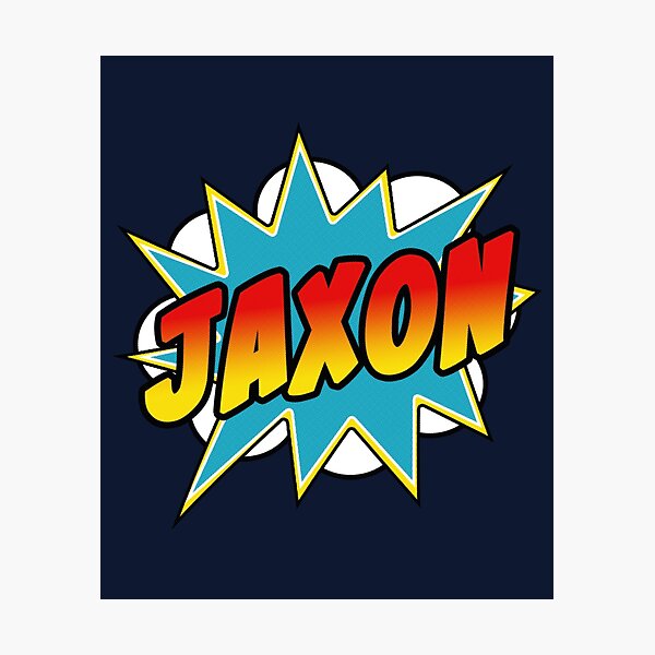 Lámina fotográfica «Superhéroe del cómic del nombre de Jaxon para niños ...