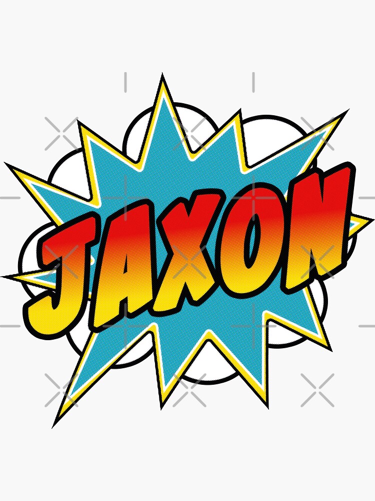 Pegatina «Superhéroe del cómic del nombre de Jaxon para niños» de ...