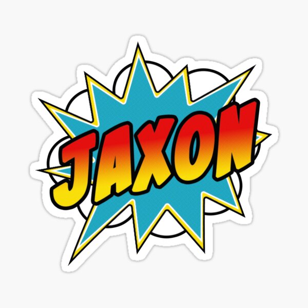 "Boys Jaxon Name Comic Book Superhero" Sticker for Sale by Rixta82 ...