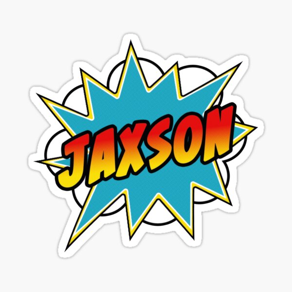 "Boys Jaxson Name Comic Book Superhero" Sticker for Sale by Rixta82 ...