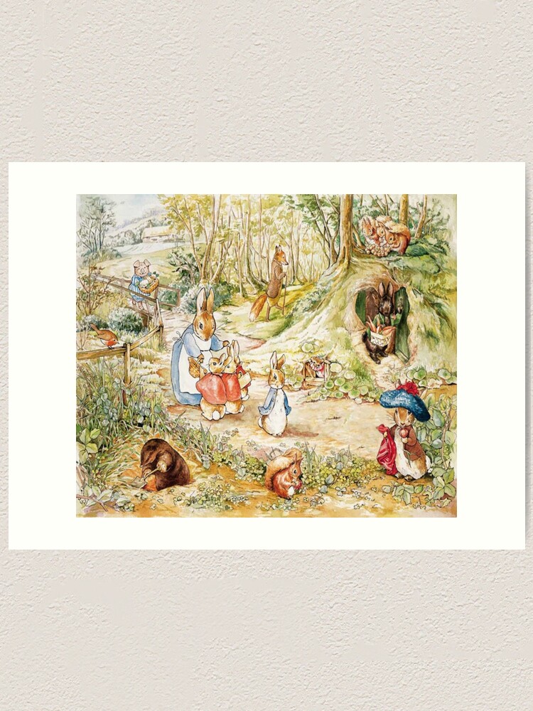 "Beatrix Potter Rabbit Family Illustration "The Tale of Peter Rabbit ...
