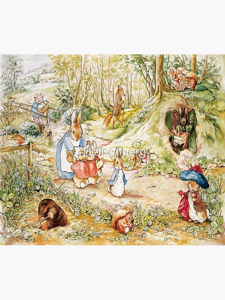 "Beatrix Potter Rabbit Family Illustration "The Tale of Peter Rabbit ...