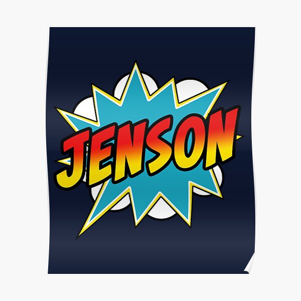 "Boys Jenson Name Comic Book Superhero" Poster for Sale by Rixta82 ...