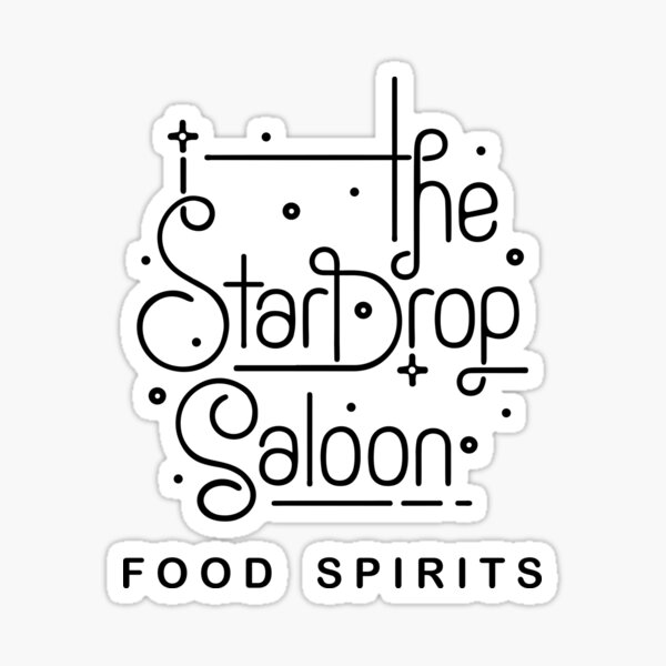 "Stardew Valley inspired The Stardrop Saloon" Sticker for Sale by ...