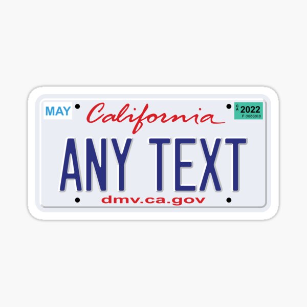 "Custom California License Plate" Sticker for Sale by Katzopolis ...