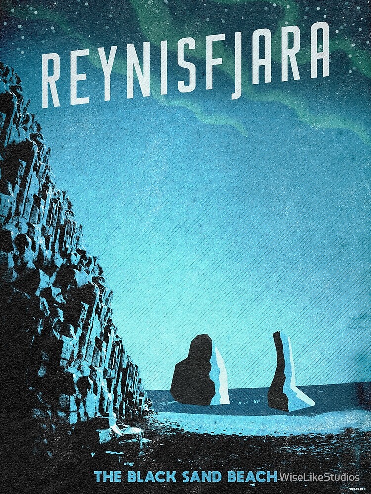 "Iceland's Reynisfjara Black Sand Beach" Poster by WiseLikeStudios ...