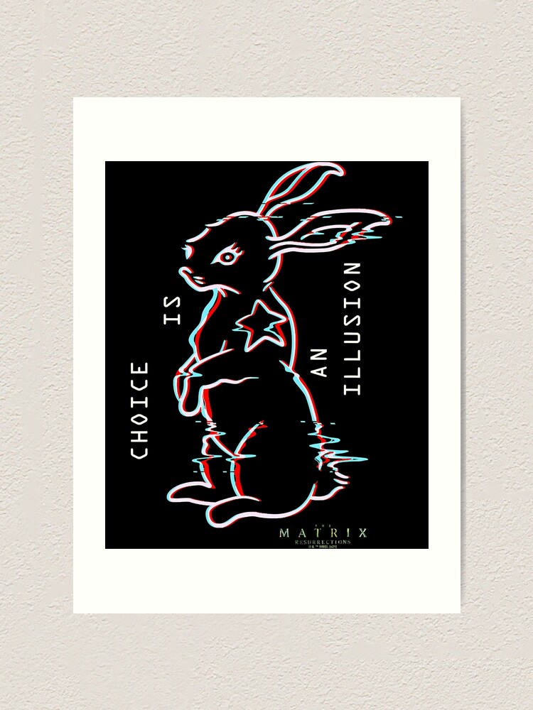 "The Matrix Resurrections White Rabbit 3D Logo" Art Print by RStudioDs ...