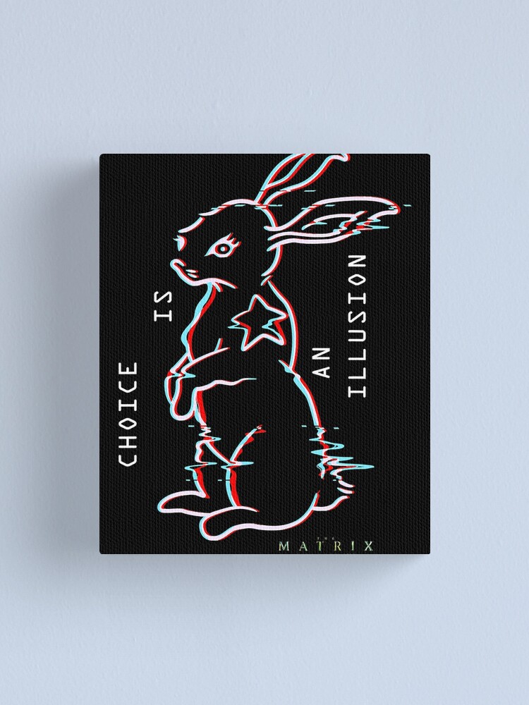 "The Matrix Resurrections White Rabbit 3D Logo" Canvas Print by ...