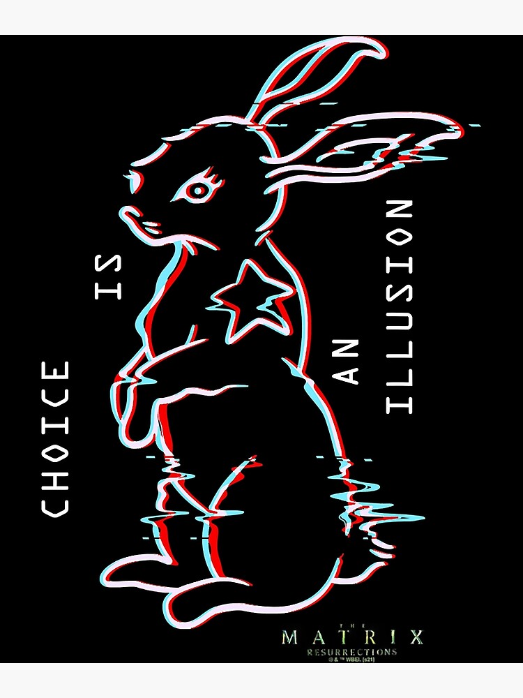 "The Matrix Resurrections White Rabbit 3D Logo" Canvas Print by ...