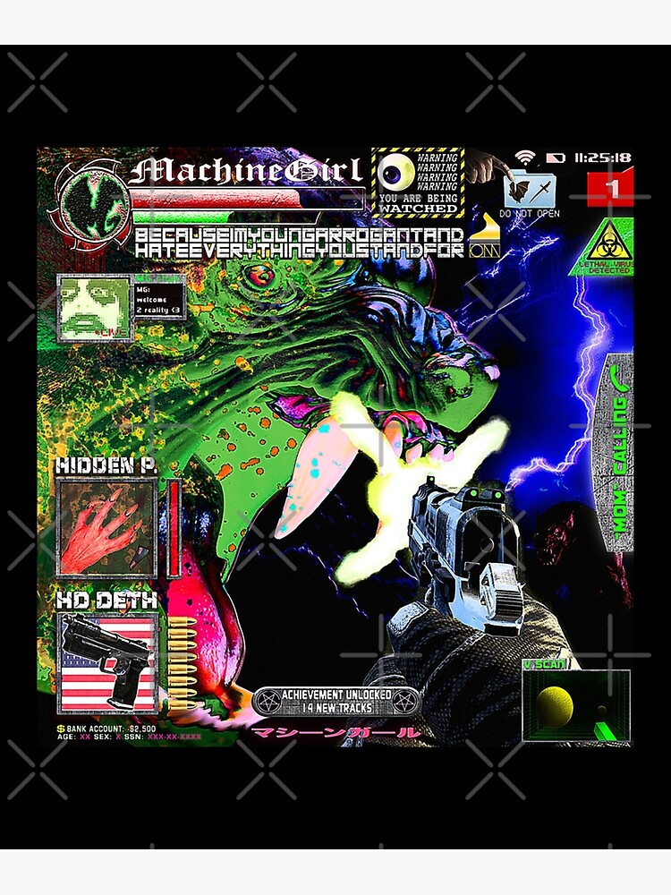 "MACHINE GIRL" Poster by IQTees | Redbubble