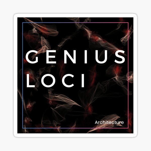 "Genius Loci Design in Black Background" Sticker by ellenmaries | Redbubble