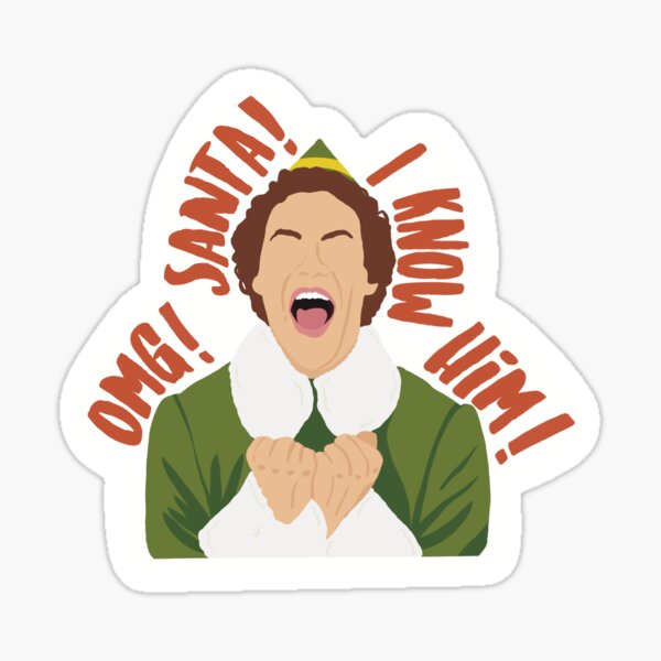 "Buddy the Elf" Sticker for Sale by Emma Seiz | Redbubble