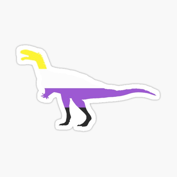 "Nonbinary Noasaurus" Sticker for Sale by CGDesignsIL | Redbubble