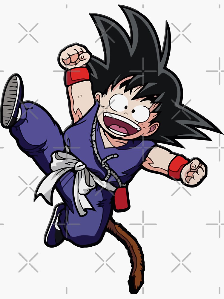 "Kid Goku dragonballz" Sticker by Stajic43 | Redbubble