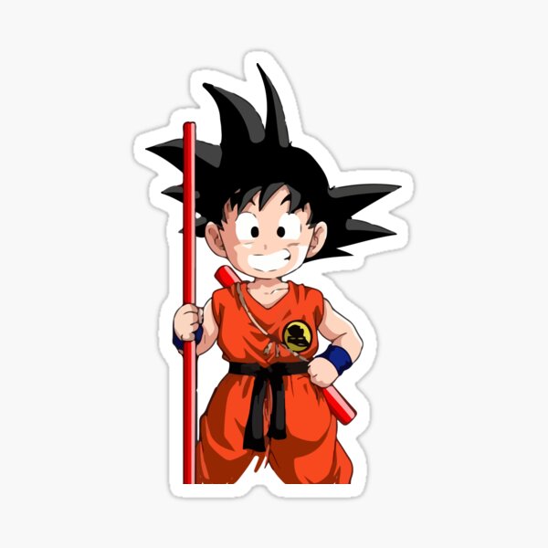 "Kid Goku dragonballz" Sticker for Sale by Stajic43 | Redbubble