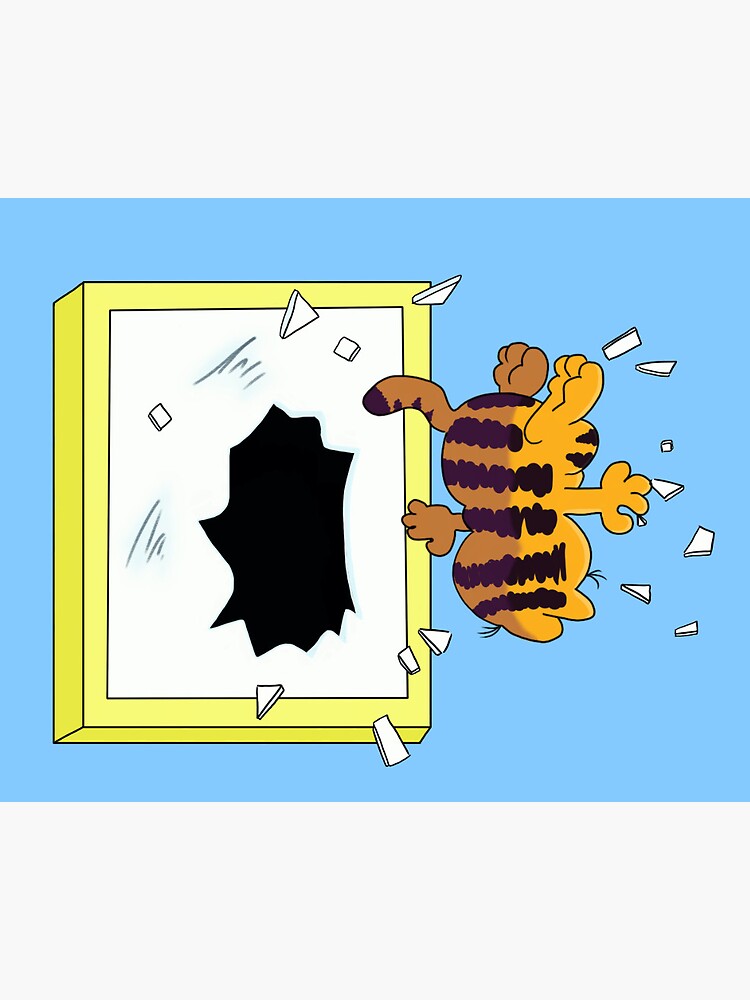 "Garfield Thrown Out The Window" Sticker for Sale by jjangjjangman03 ...